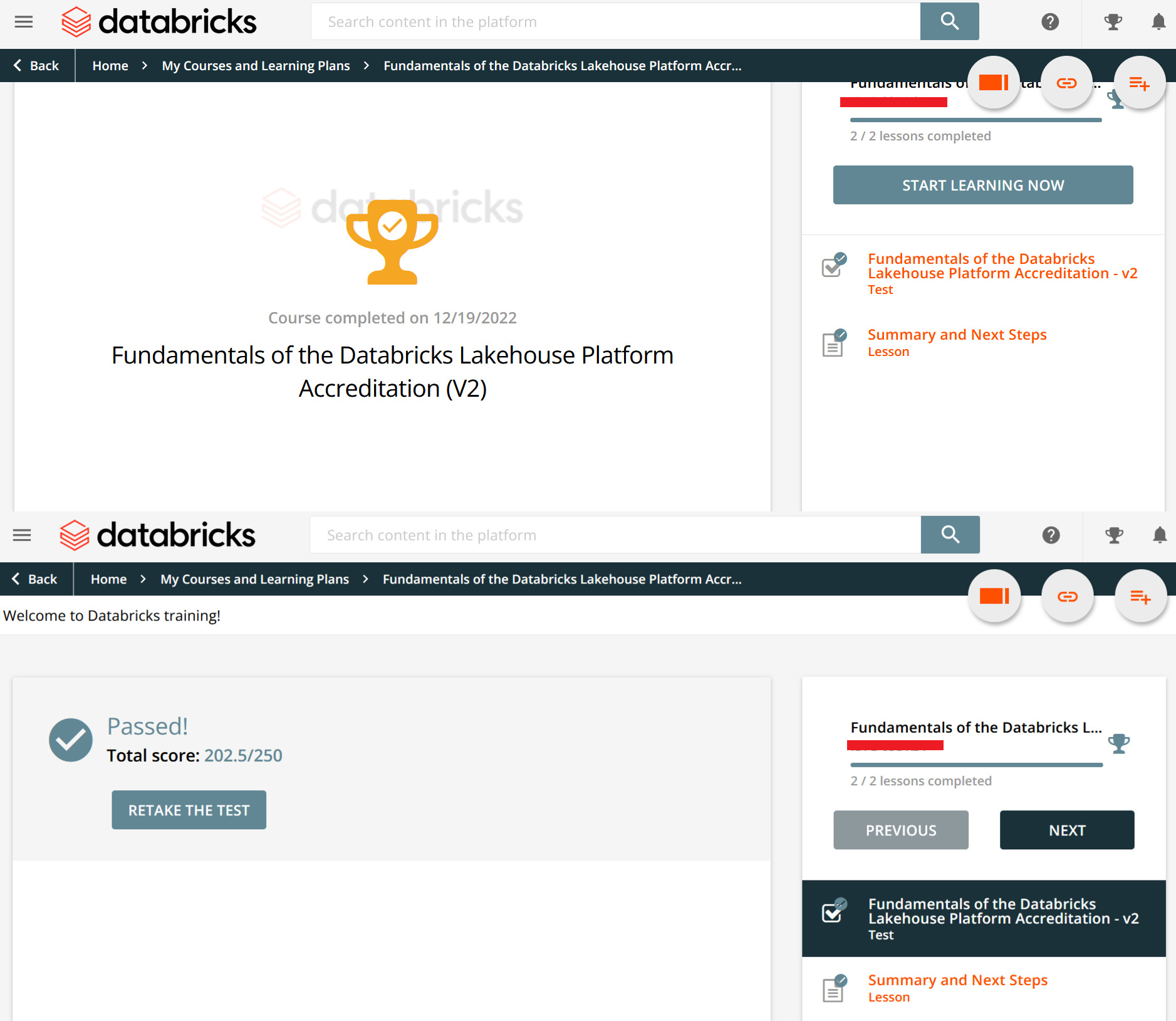 Solved: Databricks Lakehouse Fundamentals Accreditation V2... - Databricks Community - 15075